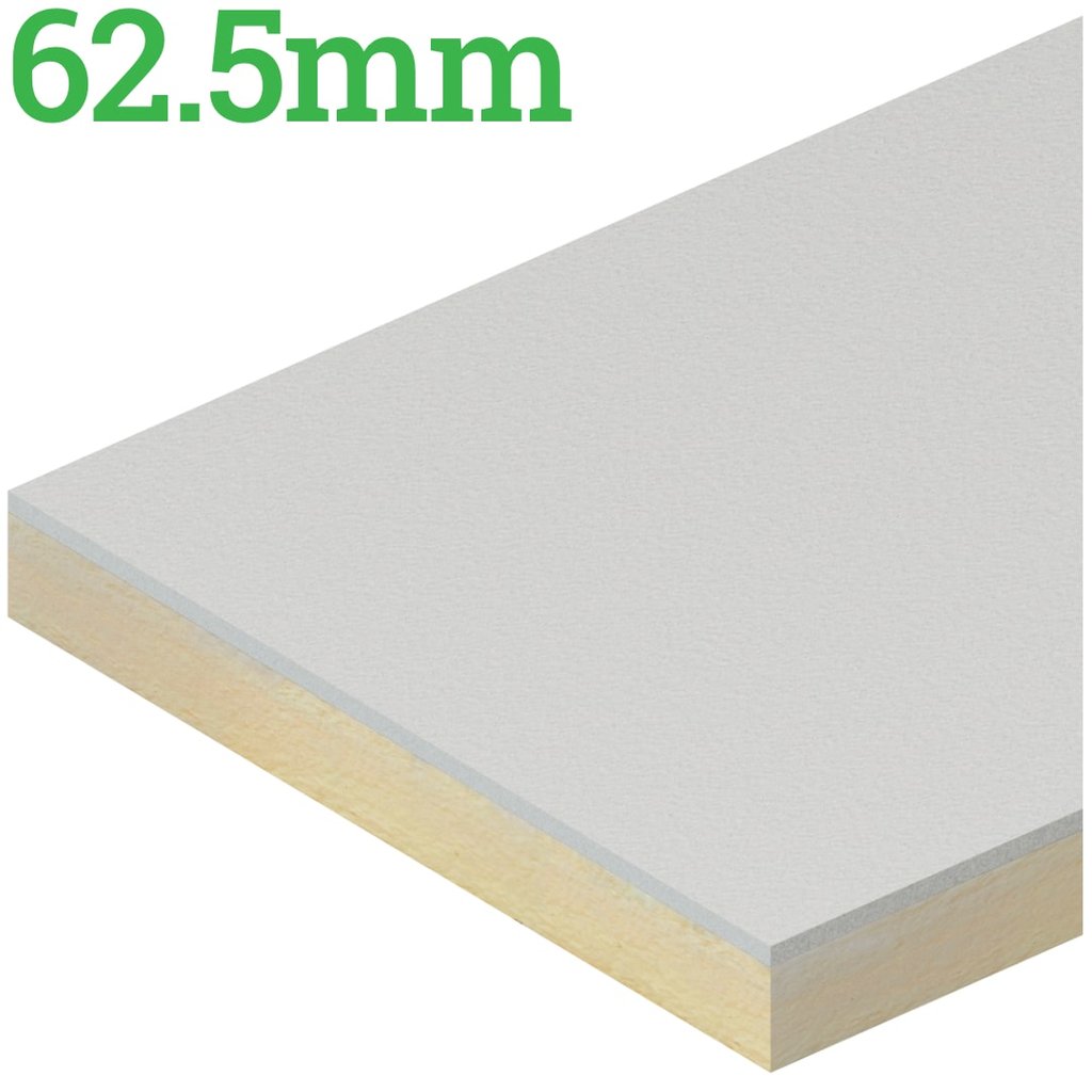 62.5mm EcoTherm EcoLiner PIR Insulated Plasterboard - Insulation Store ...