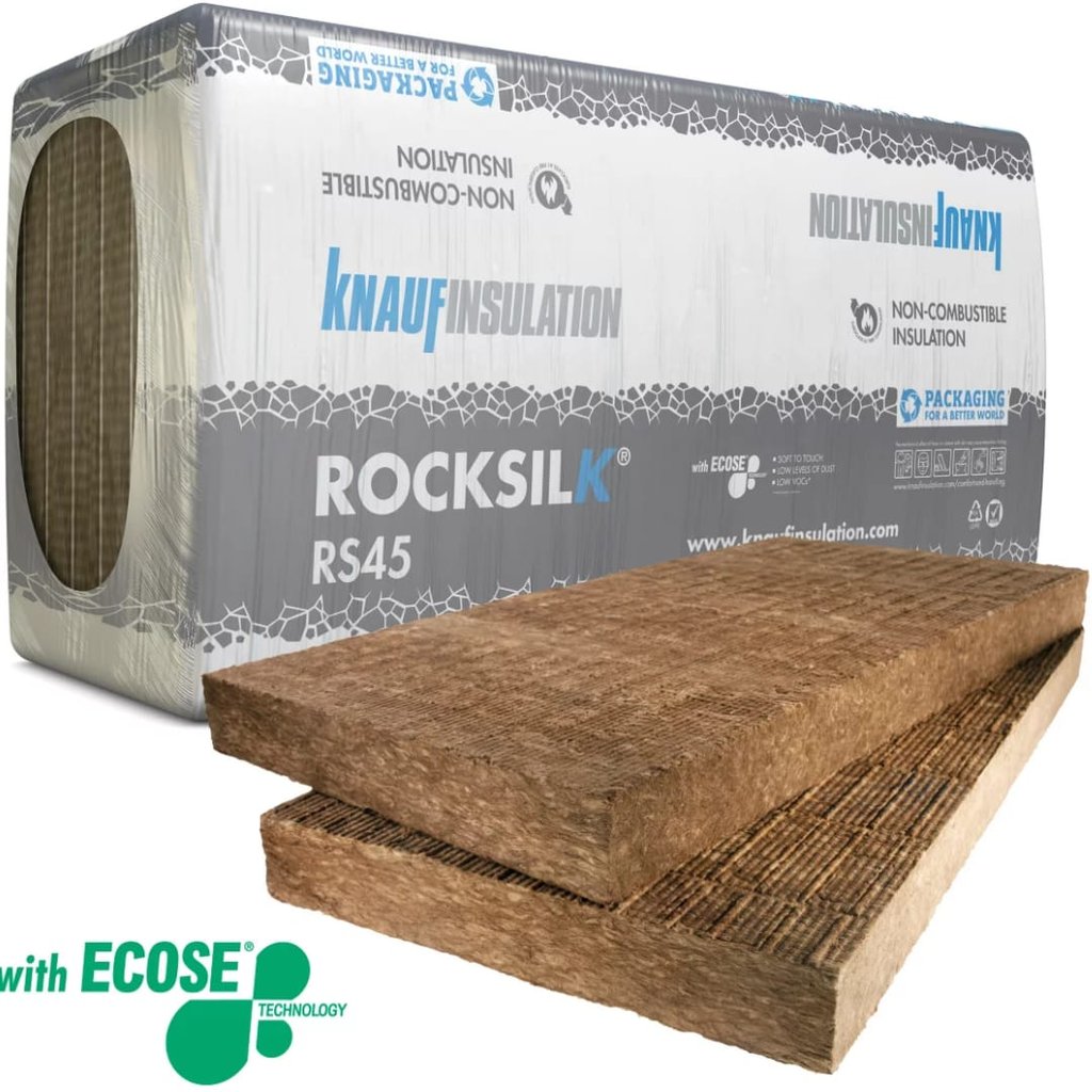 100mm Knauf Insulation Rocksilk RS45 Building Slab ( Pack of 5 ...