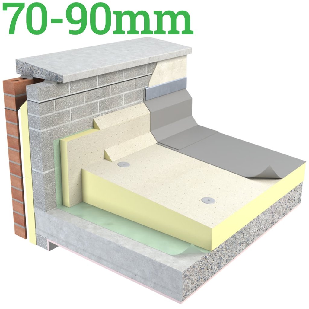 70-90mm Unilin ( Xtratherm ) Thin-R TR/MG Tapered Roof Insulation Board ...
