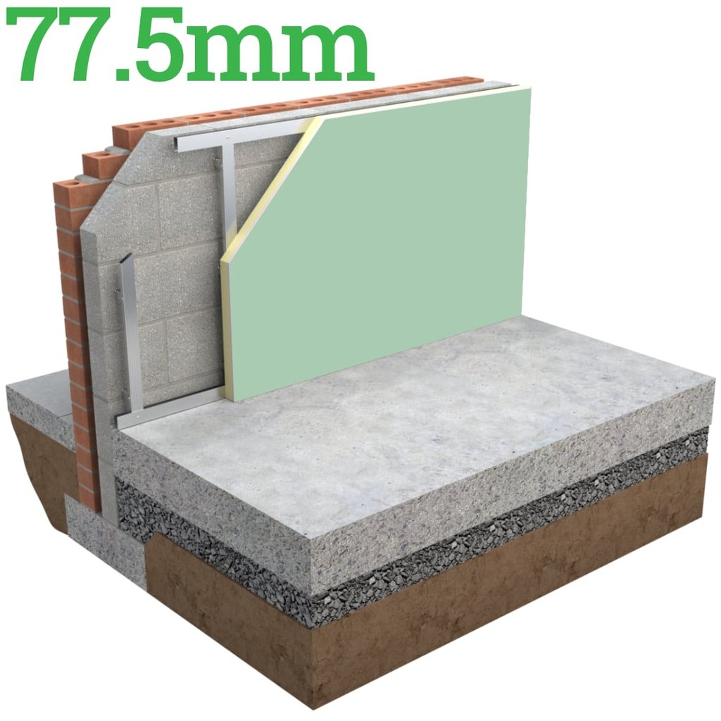 77.5mm Unilin / Xtratherm Insulated Plasterboard XT/TL-MR Thermal Liner ...