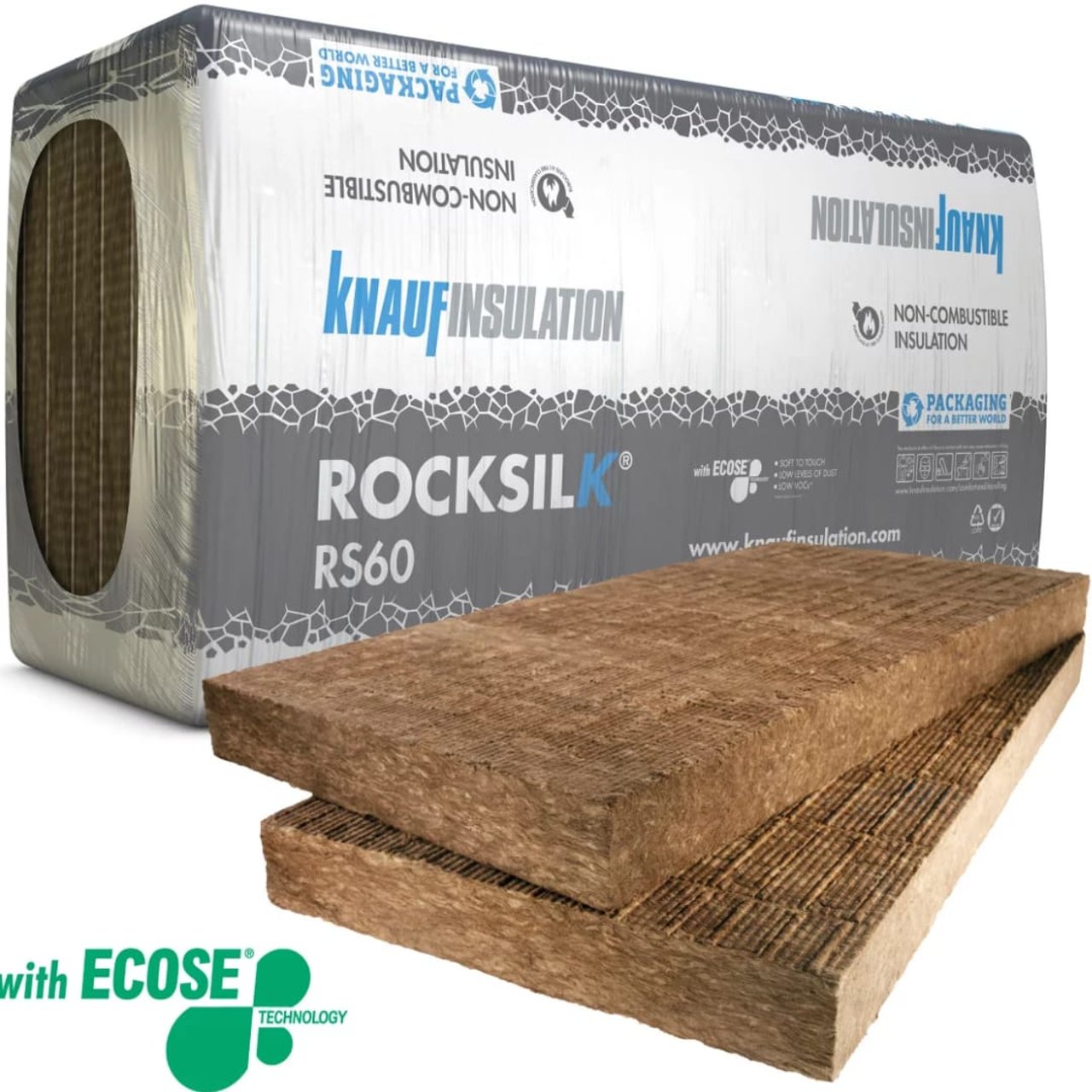 40mm Knauf Insulation Rocksilk RS60 Building Slab ( Pack of 12 ...