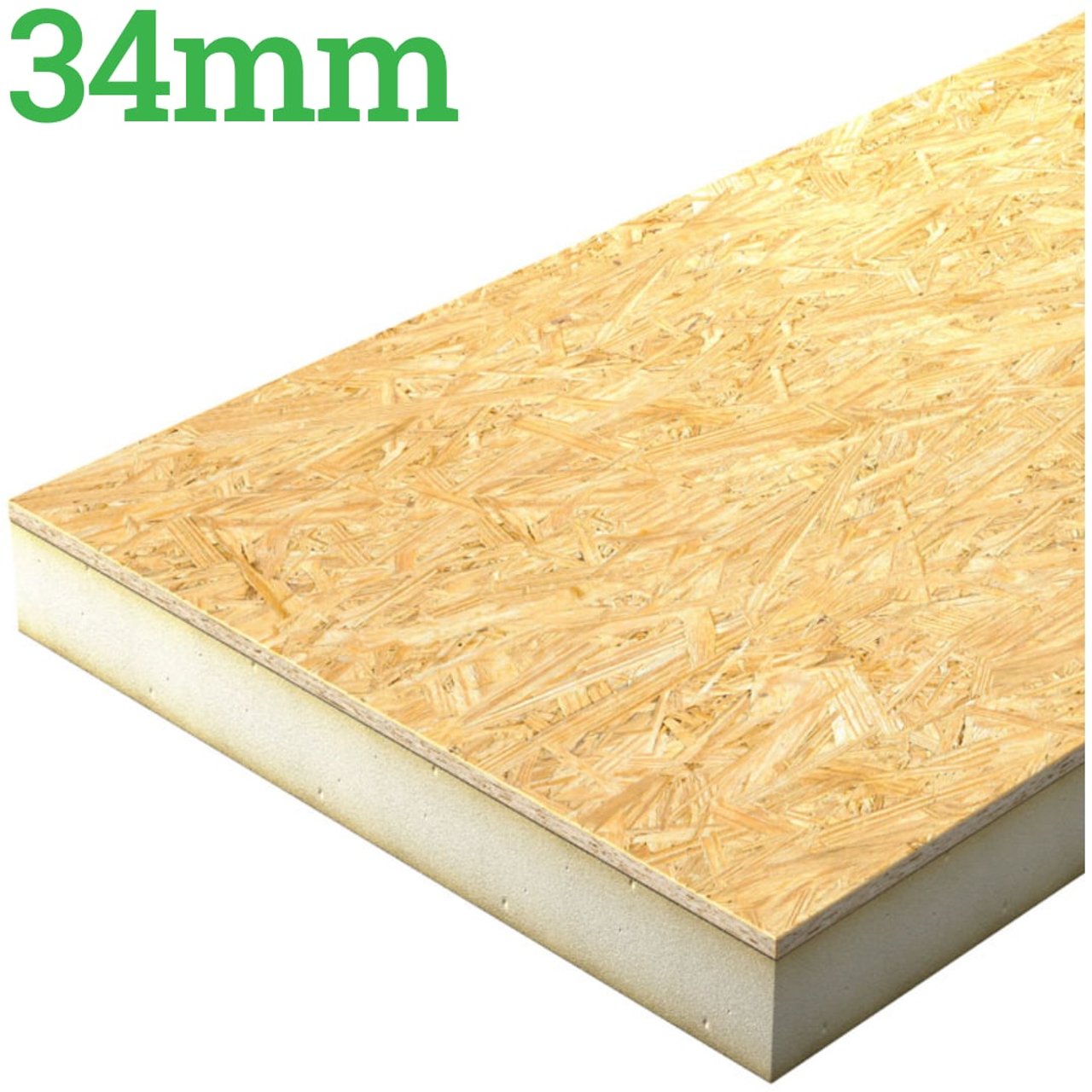 34mm Unilin FR/TP Plydeck Flat Roof insulation (PIR with OSB Board)