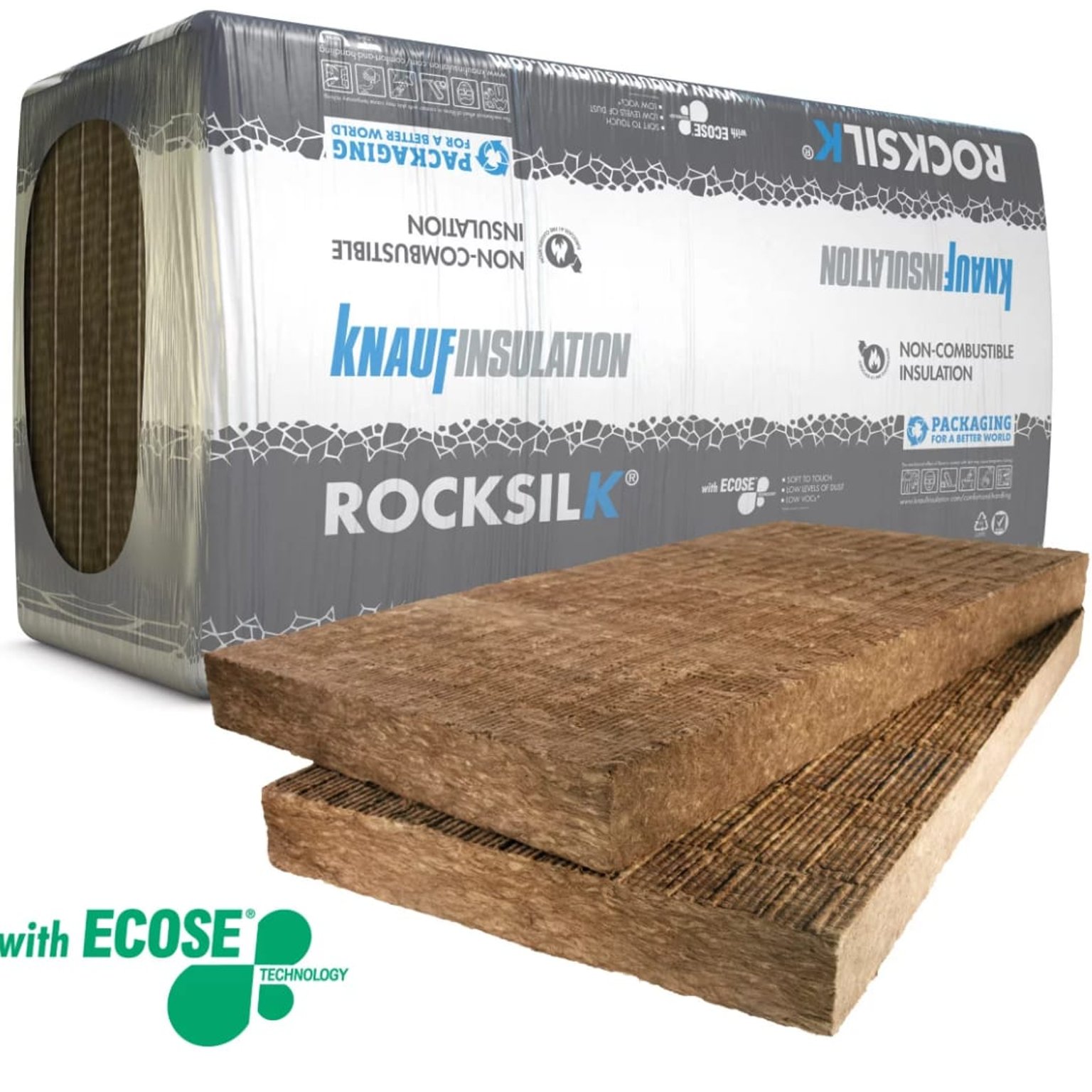 100mm Knauf Insulation Rocksilk RS80 Building Slab ( Pack of 3 ...