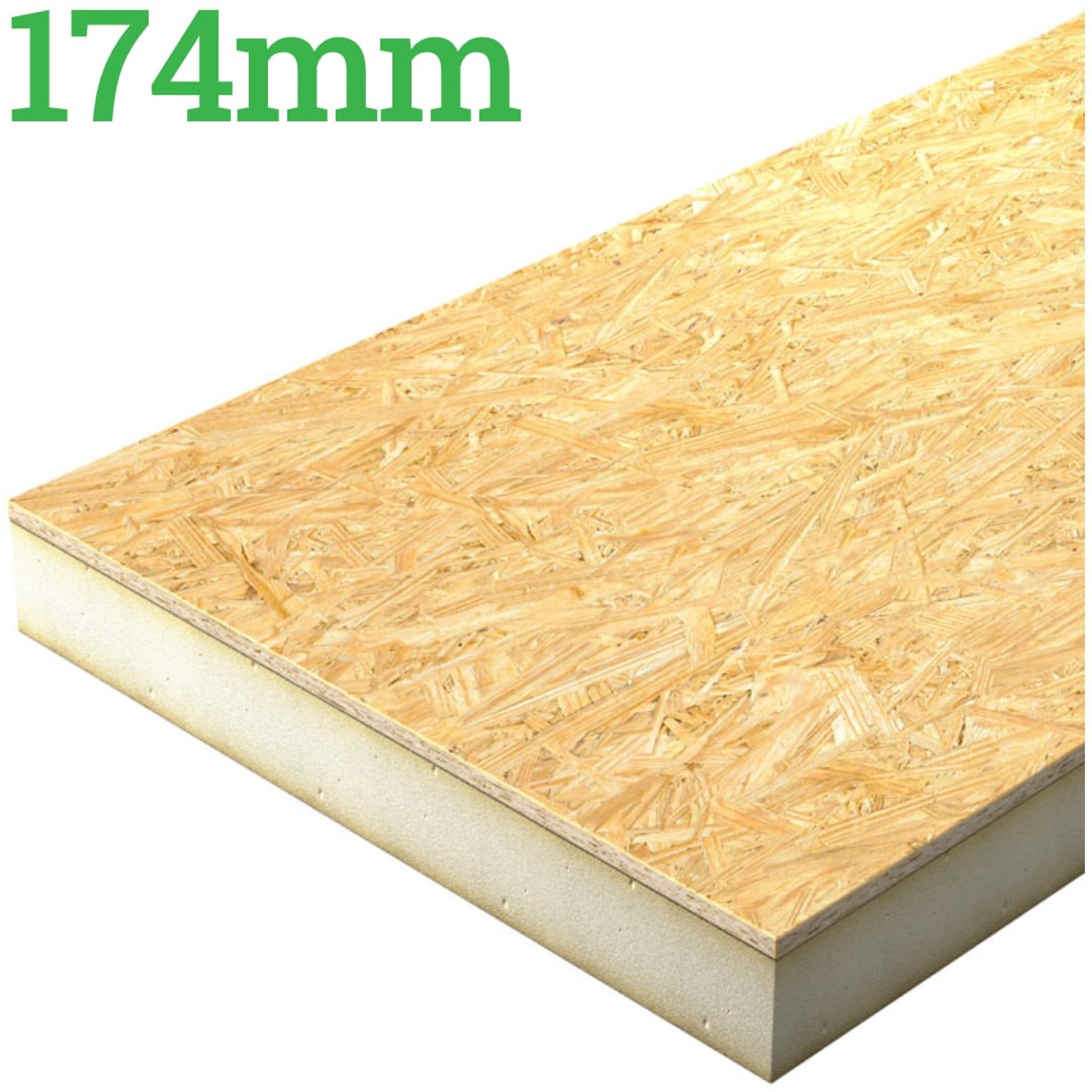 174mm Unilin FR/TP Plydeck Flat Roof insulation (PIR with OSB Board ...