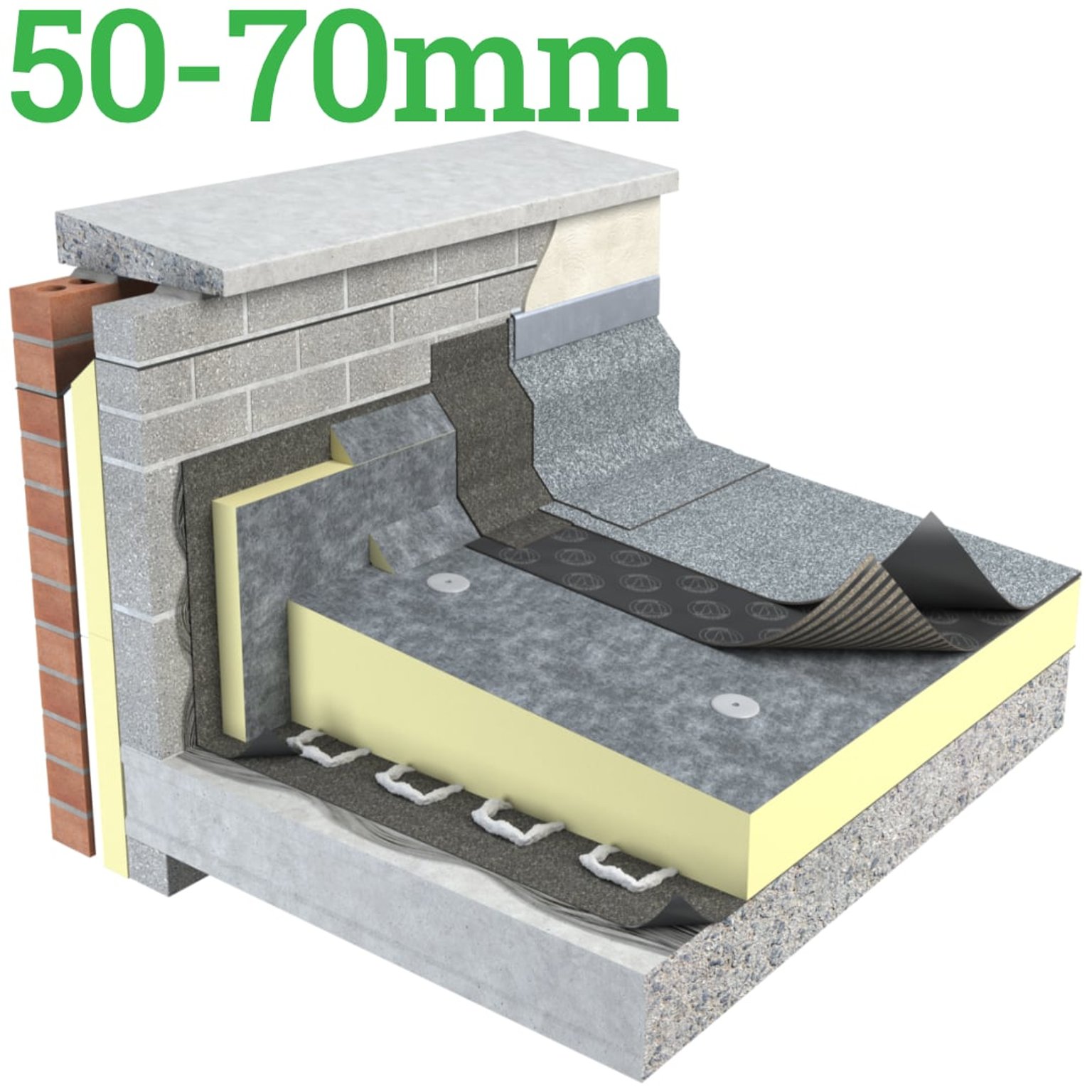 50-70mm Unilin ( Xtratherm ) Thin-R TR/BGM Tapered Roof Insulation ...